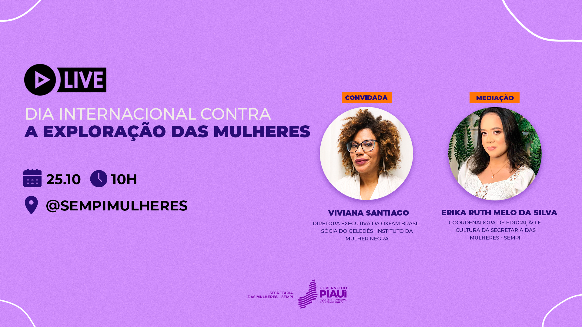 Secretaria das Mulheres realiza live em alusão ao Dia Internacional ...